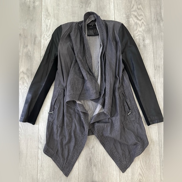 BCBGMaxAzria | Jackets & Coats | Bcbg Maxazria Leather Denim Jacket ...